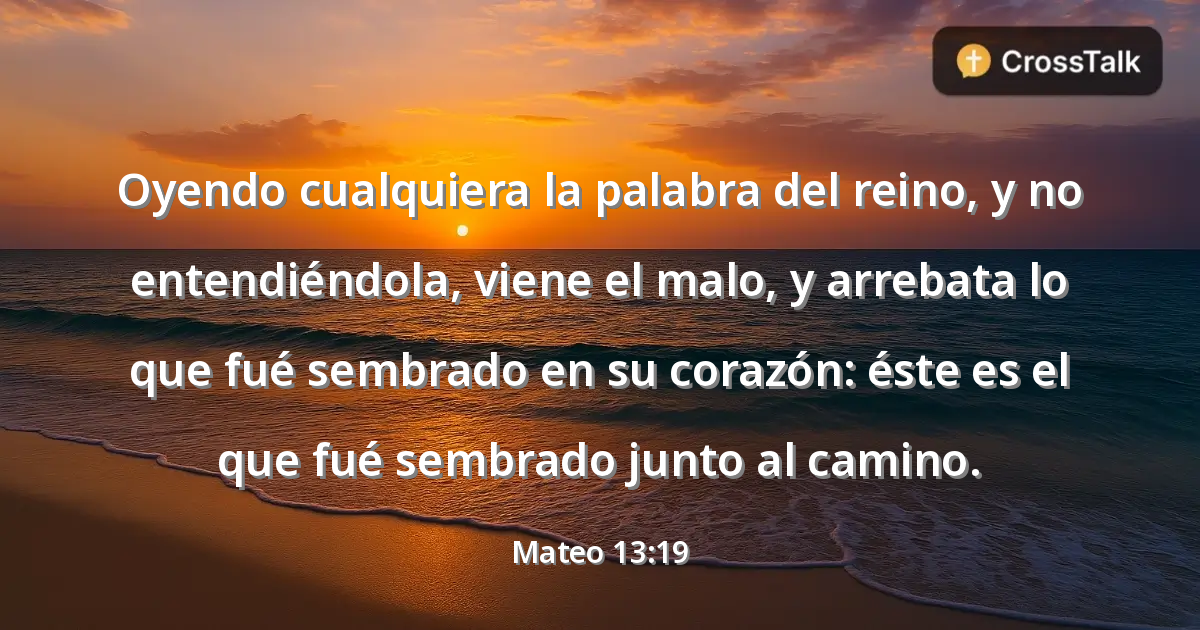 Mateo 13:19 | Bible Chat
