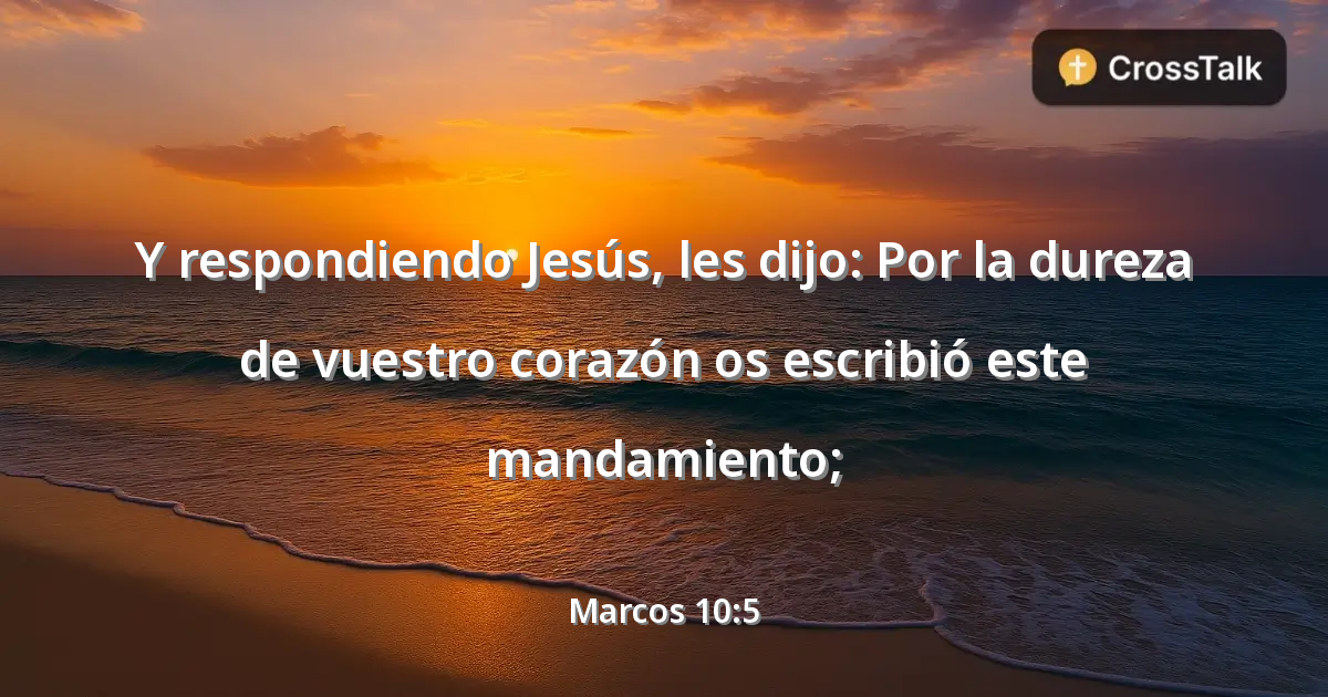 Marcos 10:5 | Bible Chat