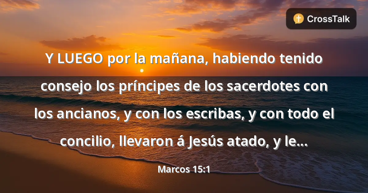 Marcos 15:1 | Bible Chat