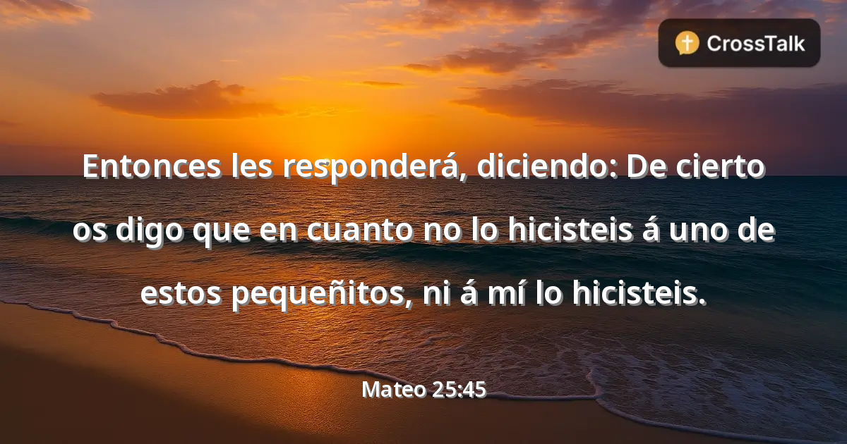 Mateo 25:45 | Bible Chat