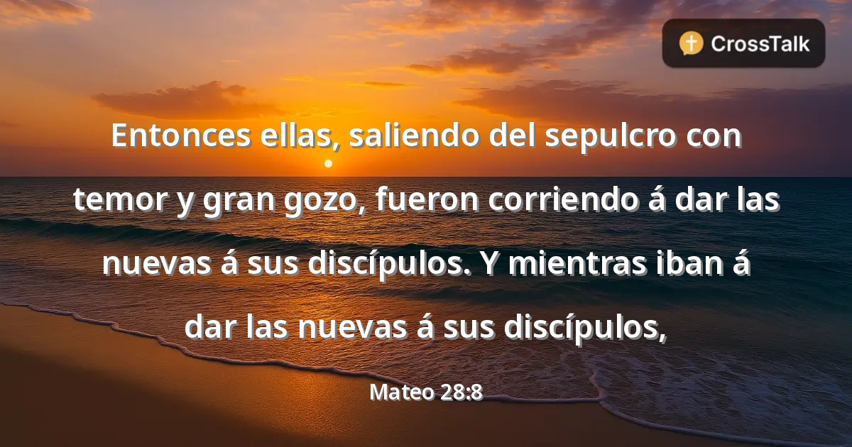 Mateo 28:8 | Bible Chat