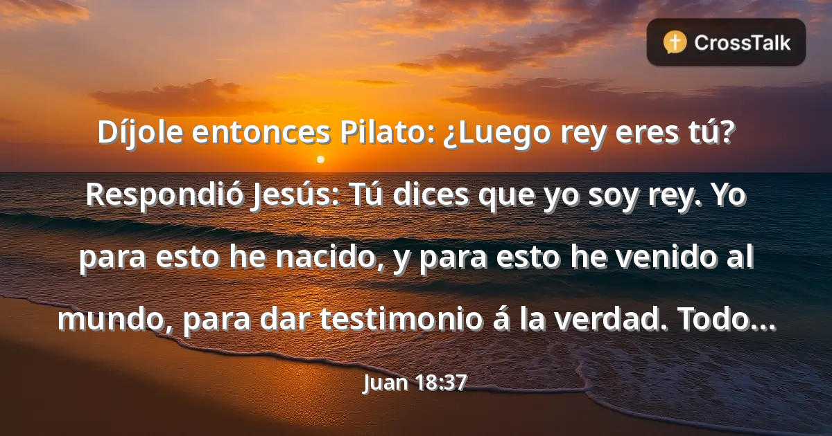 Juan 18:37 | Bible Chat
