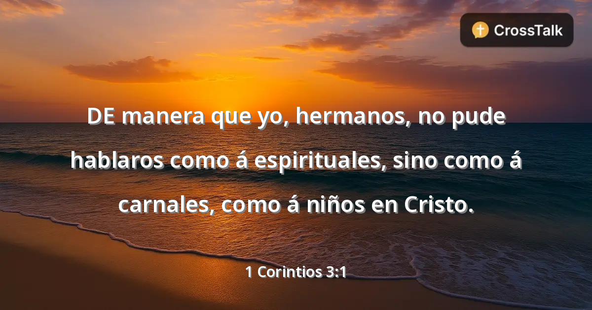 1 Corintios 3:1 | Bible Chat