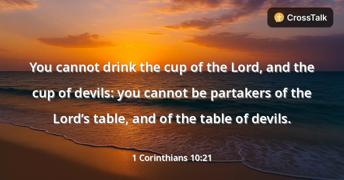 1 Corinthians 10:21 | Bible Chat