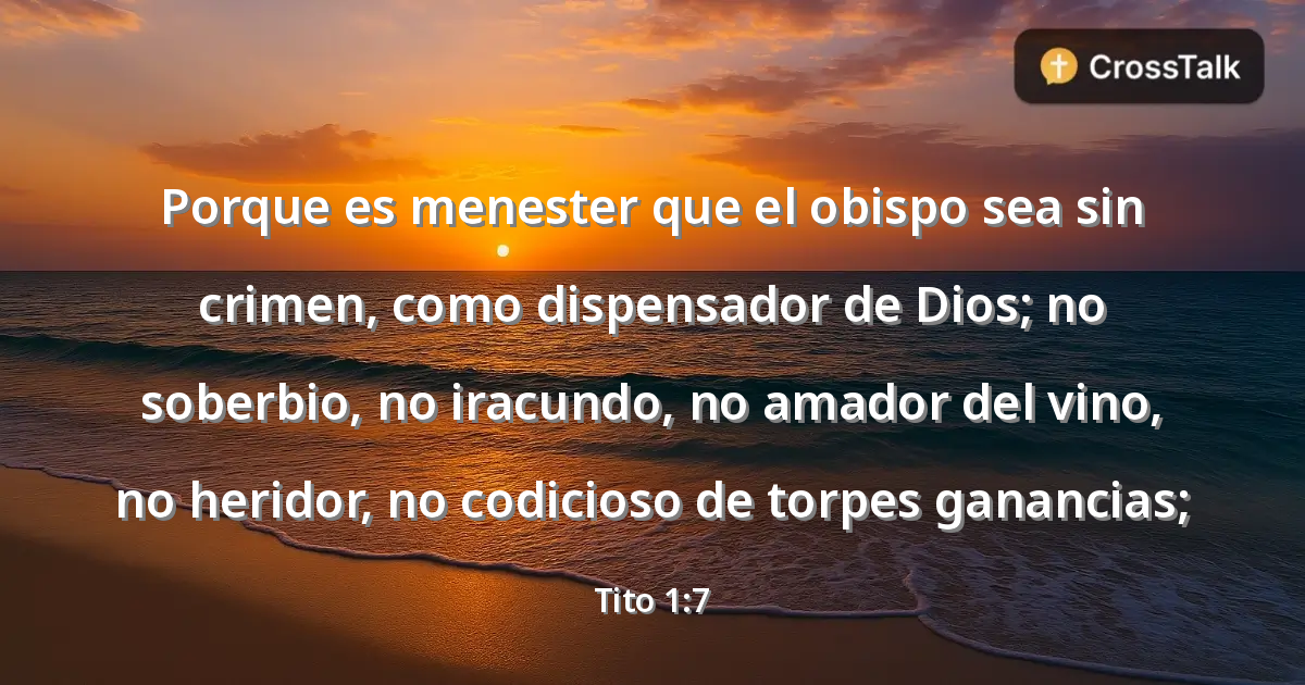 Tito 1:7 | Bible Chat