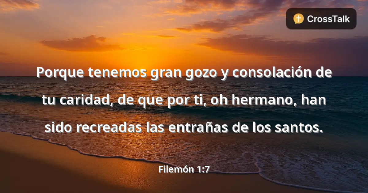 Filemón 1:7 | Bible Chat