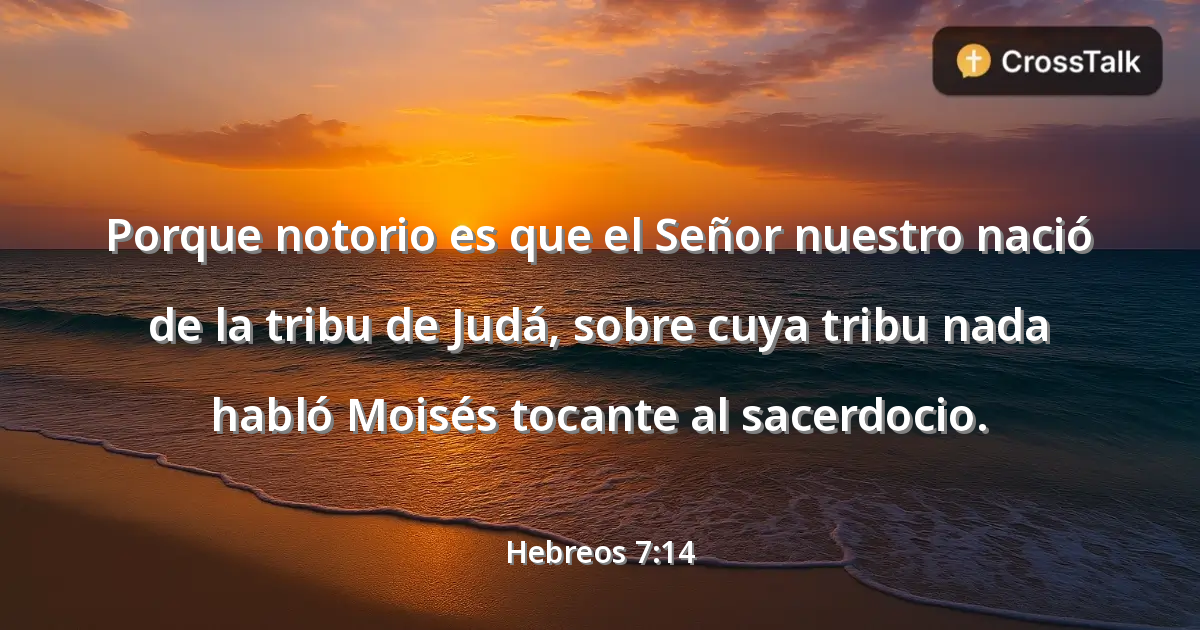 Hebreos 7:14 | Bible Chat