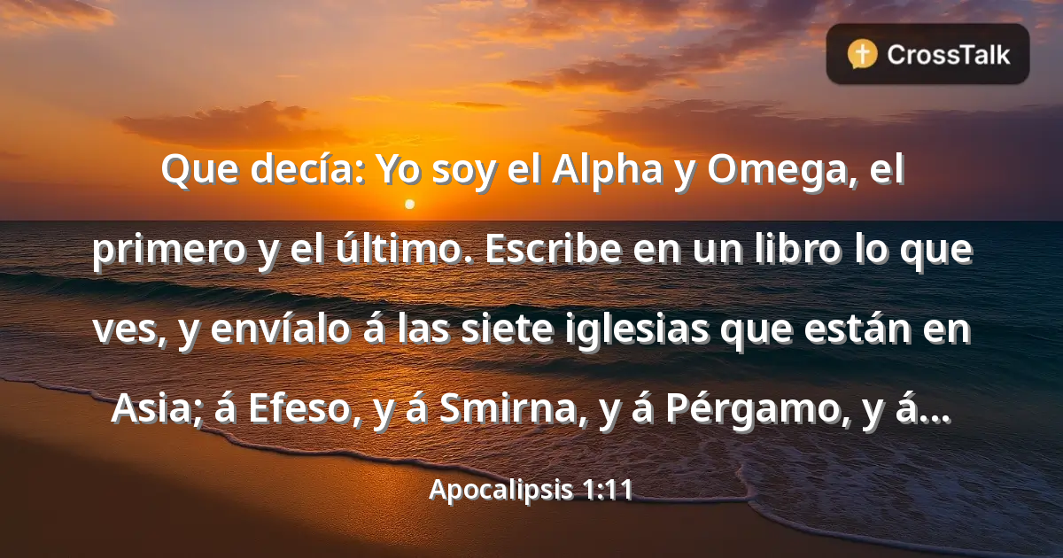 Apocalipsis 1:11 | Bible Chat