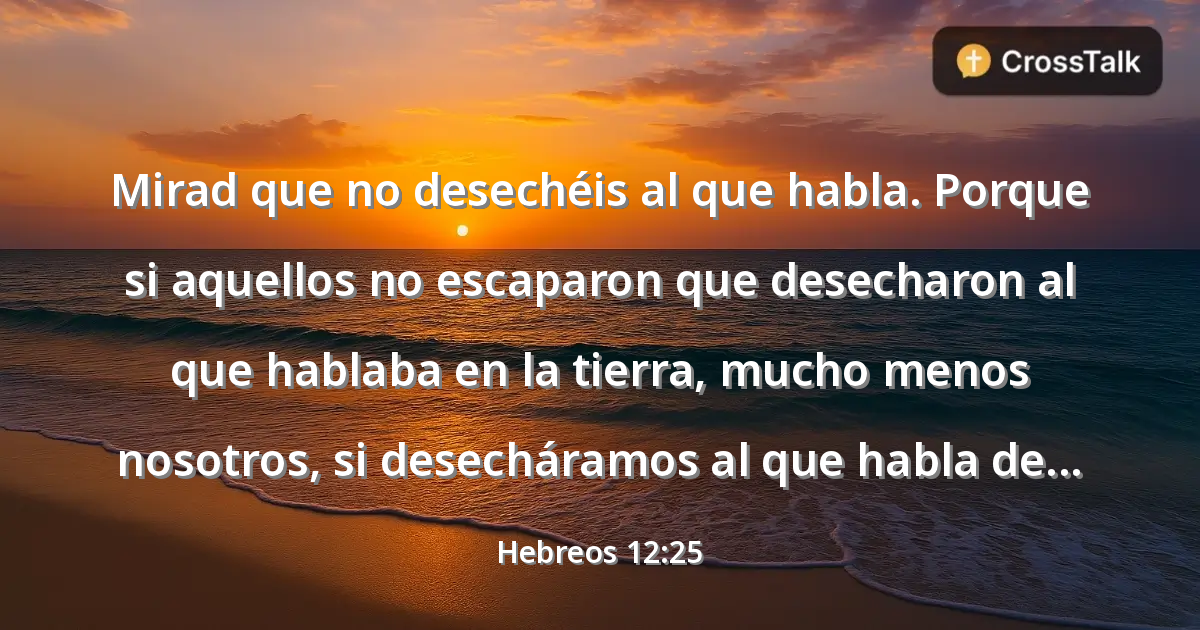 Hebreos 12:25 | Bible Chat