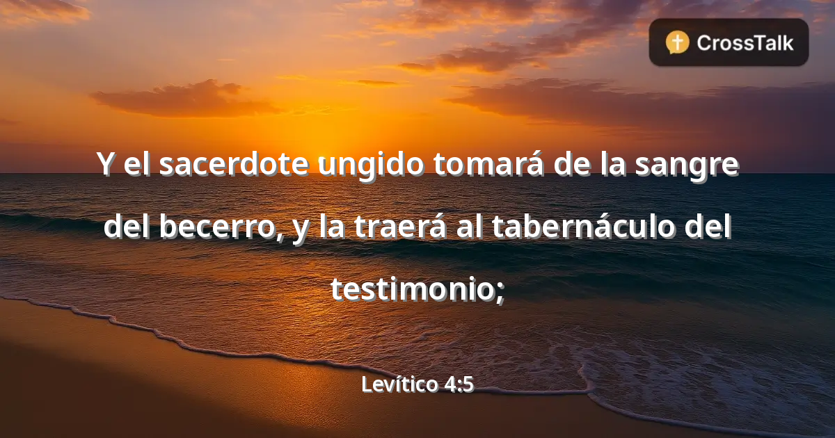 Levítico 4:5 | Bible Chat