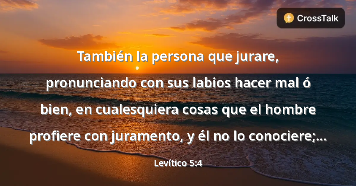 Levítico 5:4 | Bible Chat