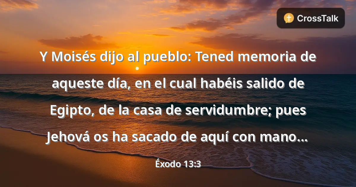 Éxodo 13:3 | Bible Chat