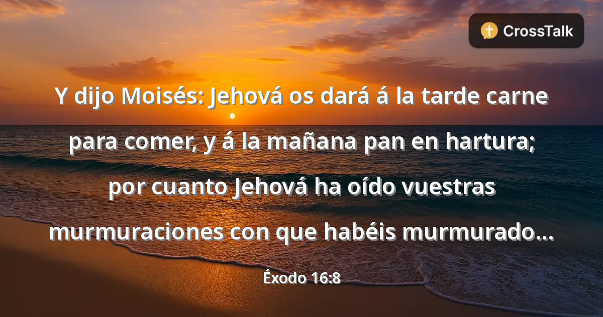 Éxodo 16:8 | Bible Chat