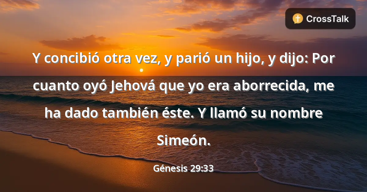 Génesis 29:33 | Bible Chat