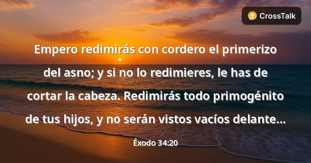 Éxodo 34:20 | Bible Chat