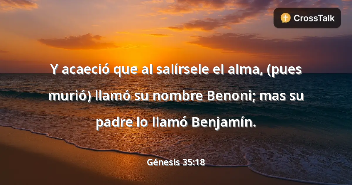 Génesis 35:18 | Bible Chat