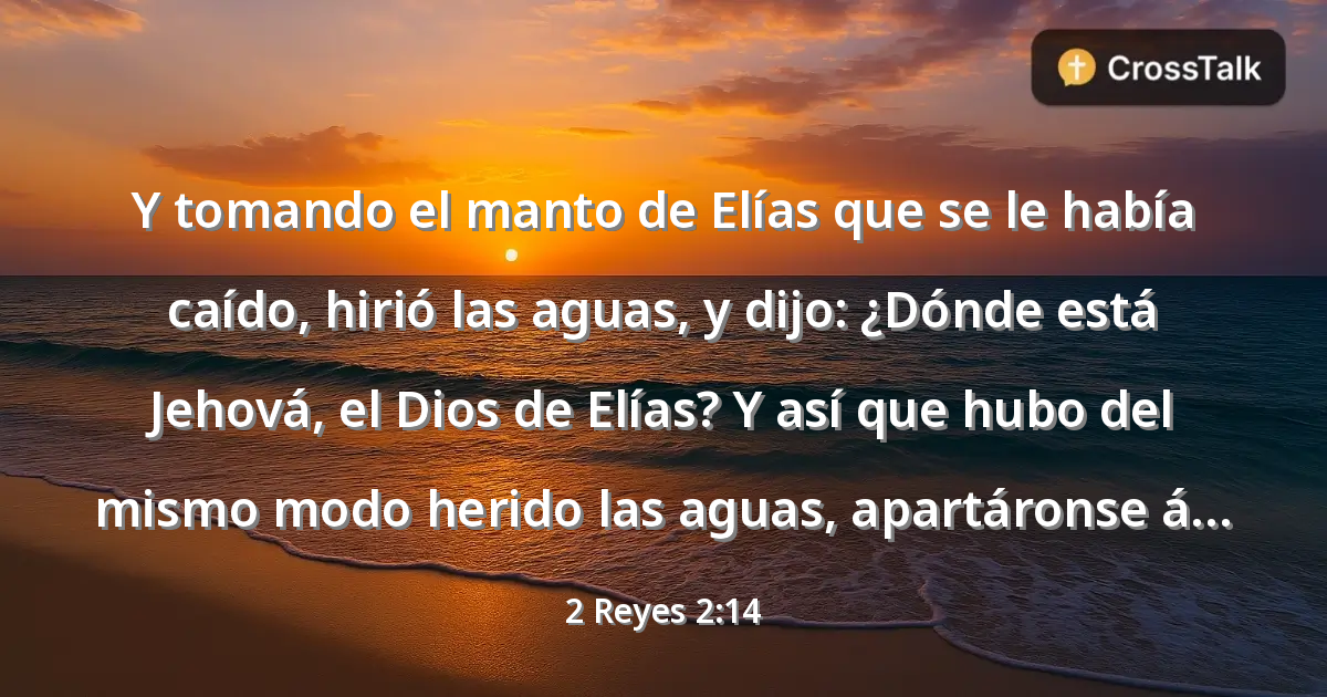 2 Reyes 2:14 | Bible Chat