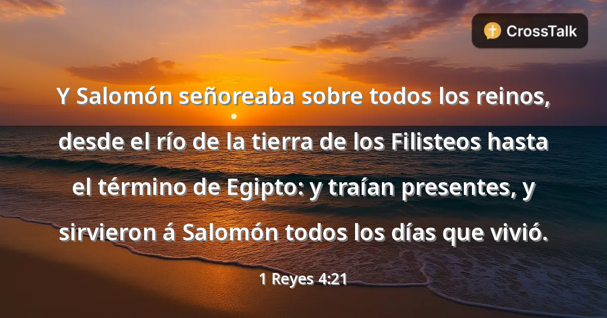 1 Reyes 4:21 | Bible Chat