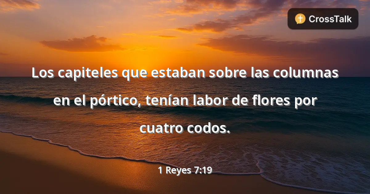 1 Reyes 7:19 | Bible Chat