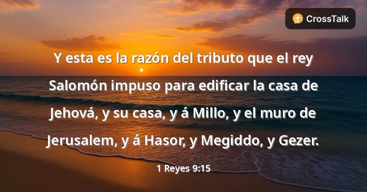 1 Reyes 9:15 | Bible Chat