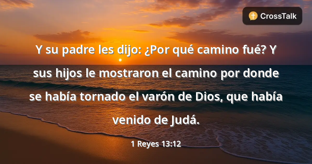 1 Reyes 13:12 | Bible Chat