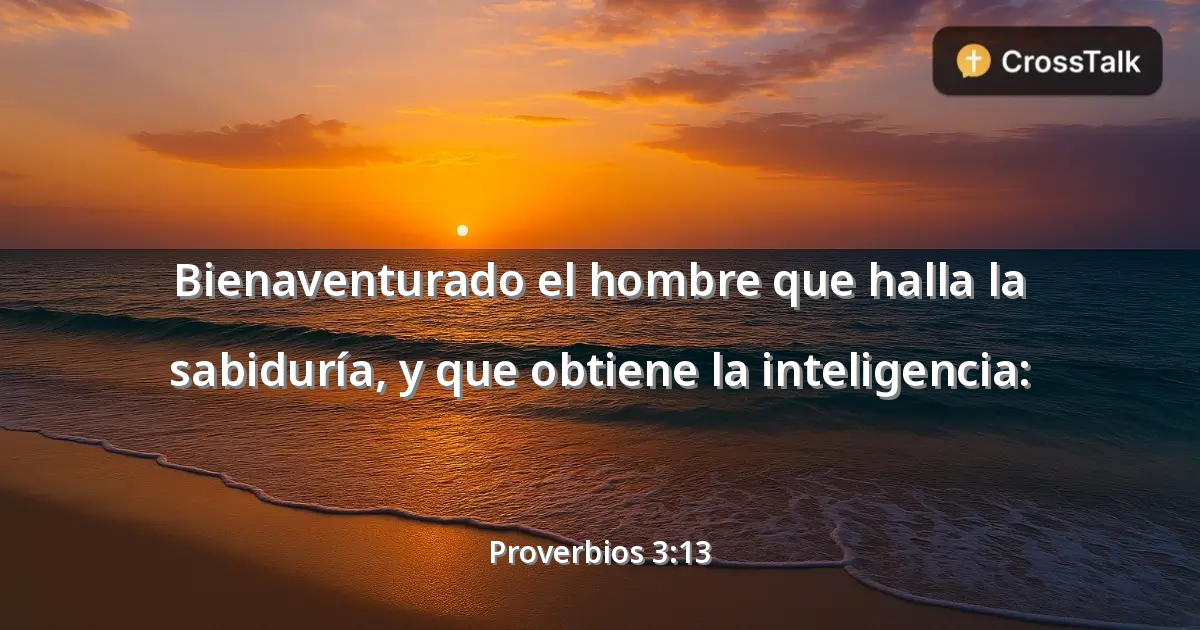Proverbios 3:13 | Bible Chat