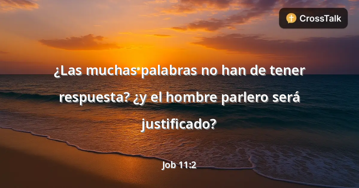 Job 11:2 | Bible Chat