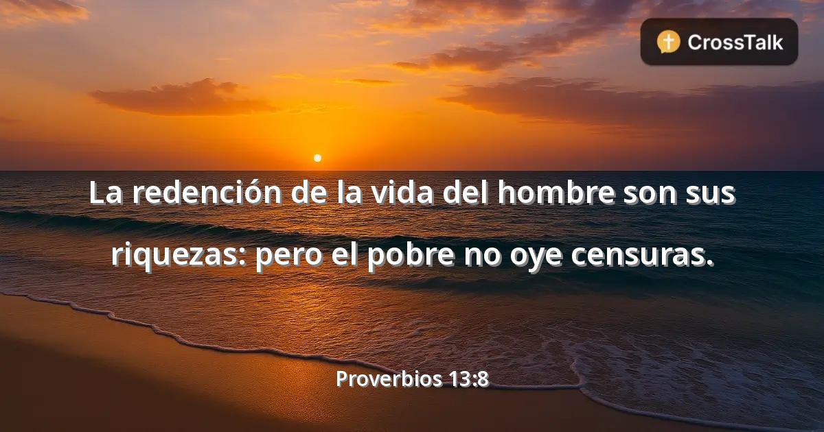 Proverbios 13:8 | Bible Chat