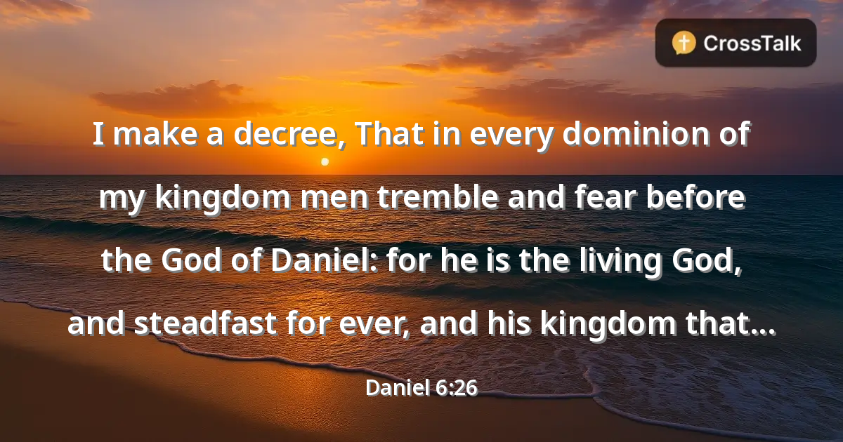 Daniel 6:26 | Bible Chat