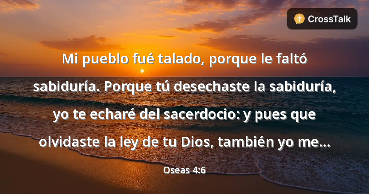 Oseas 4:6 | Bible Chat