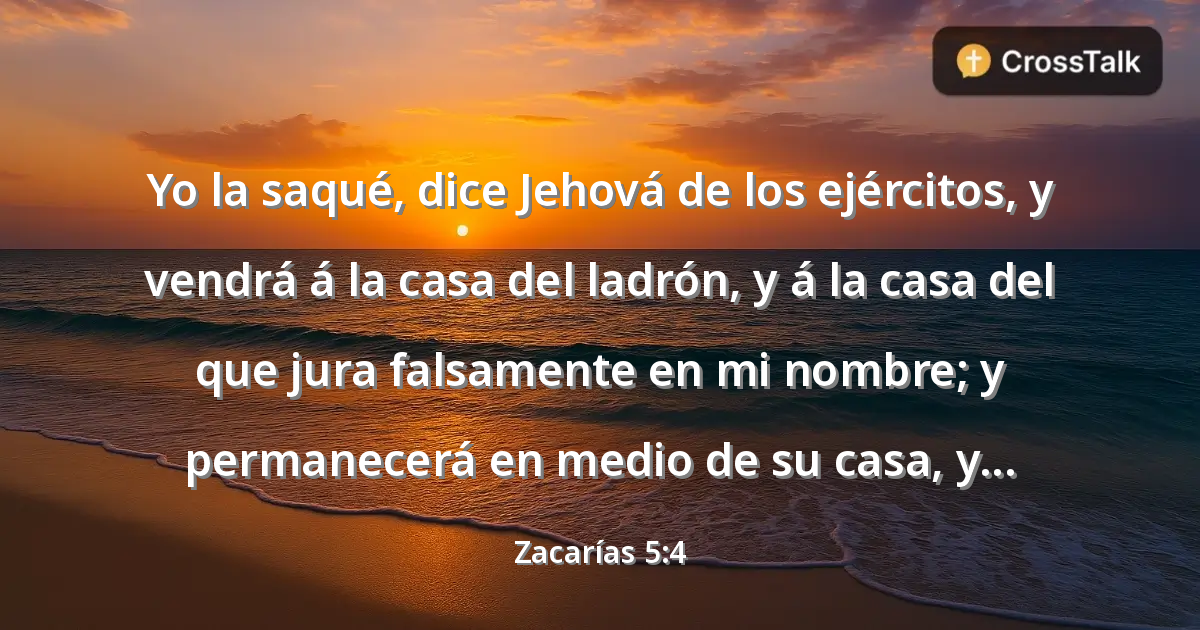 Zacarías 5:4 | Bible Chat