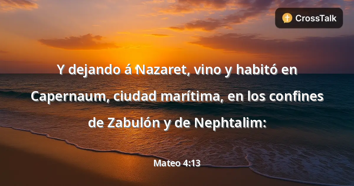 Mateo 4:13 | Bible Chat